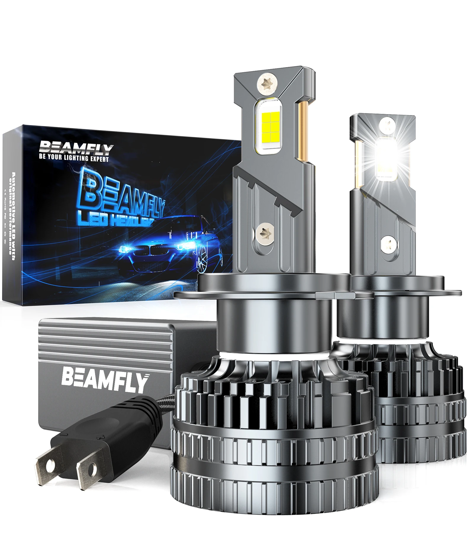 BEAMFLY-H7-Led-Long-Life-Version-130W-Headlight-Bulb-6000K-Canbus-Car ...