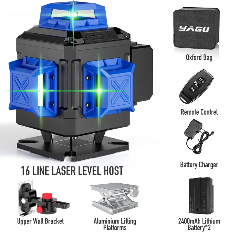 YAGU-4x360-16-lines-high-precision-laser-level-3-4D-green-line ...