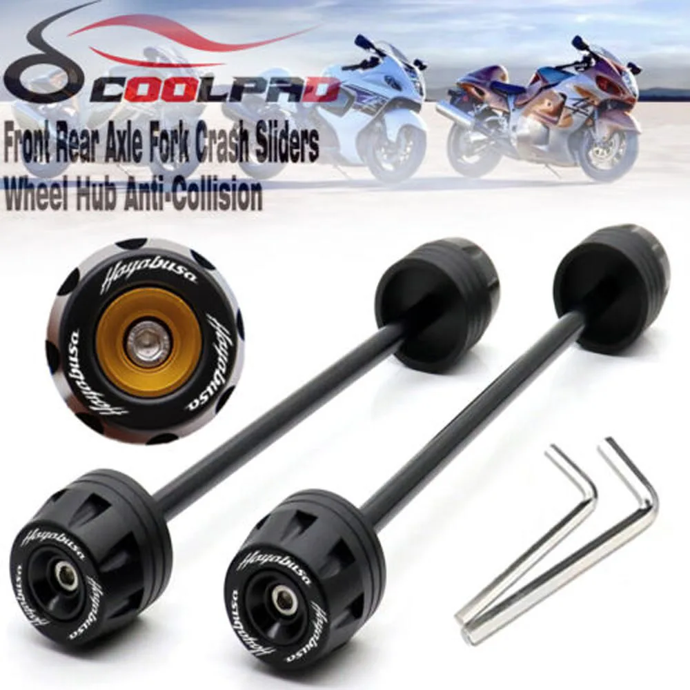 Front Rear Axle Fork Crash Sliders For SUZUKI HAYABUSA GSX1300R 1999 ...