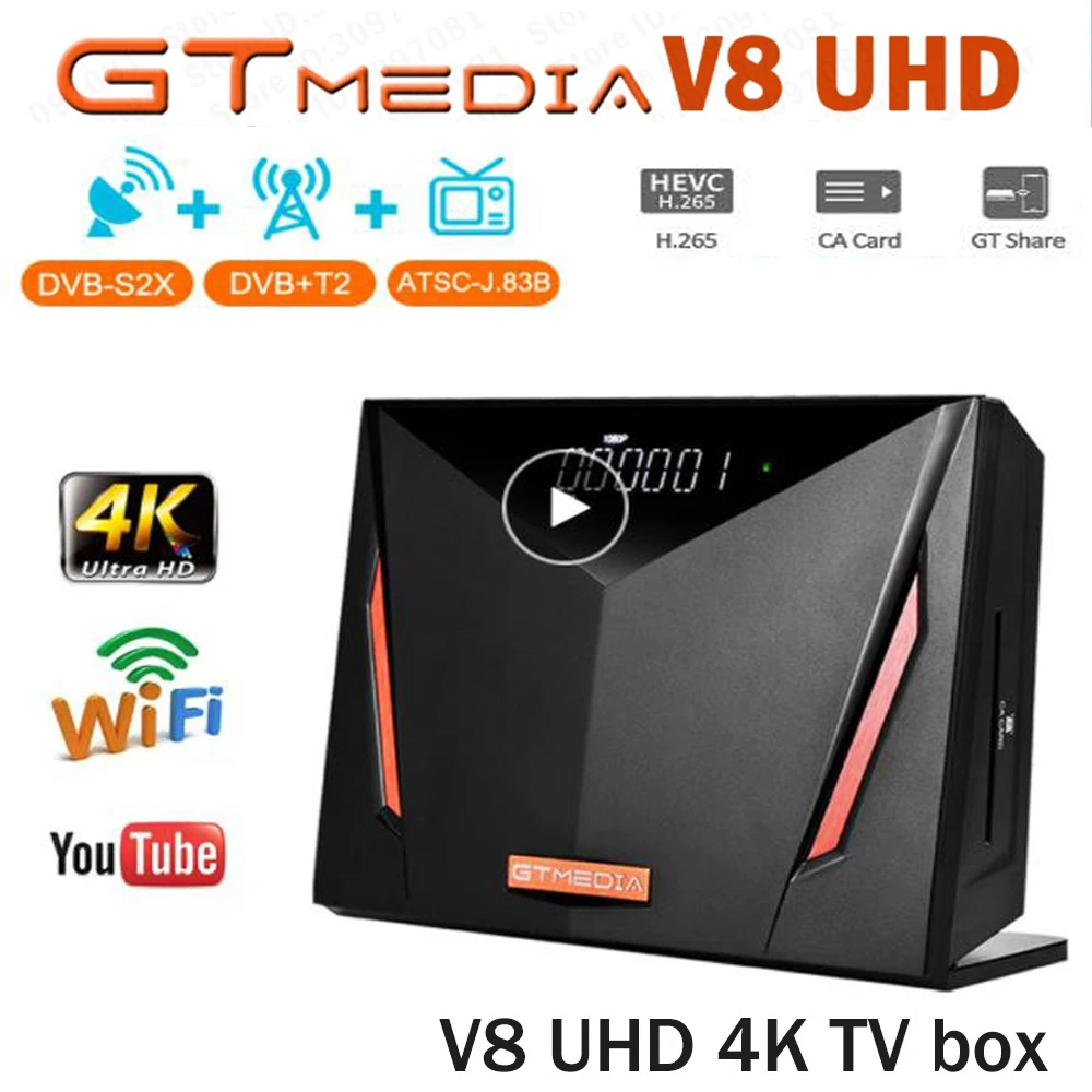 Hot Selling Gtmedia V8 Uhd Tv Satellite Receiver Tv Box dvb S2 T2 4k ...