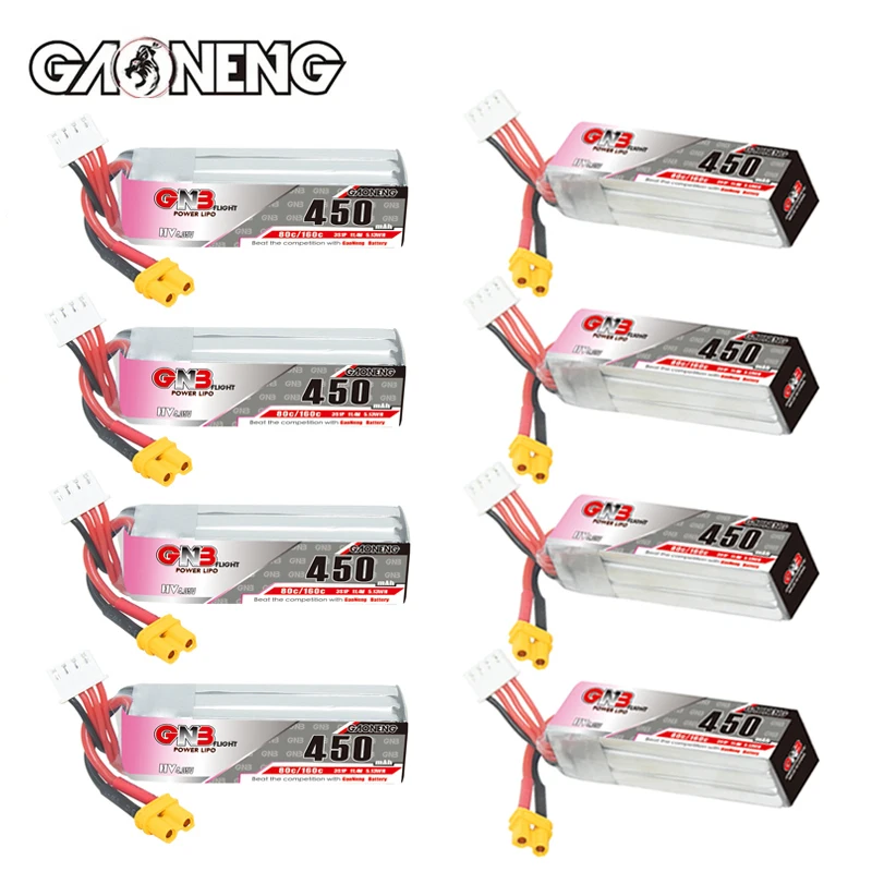 GNB-3S-11-4V-450mAh-80C-160C-HV-Lipo-Battery-For-iFlight-CineBee ...