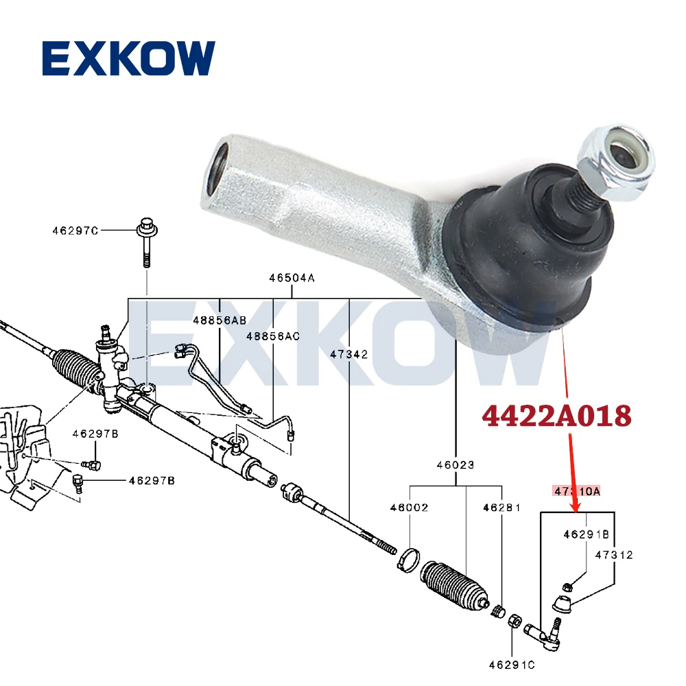 High-Quality-Tie-Rod-End-Assy-for-Mitsubishi-Outlander-Airtrek-2-Lancer ...