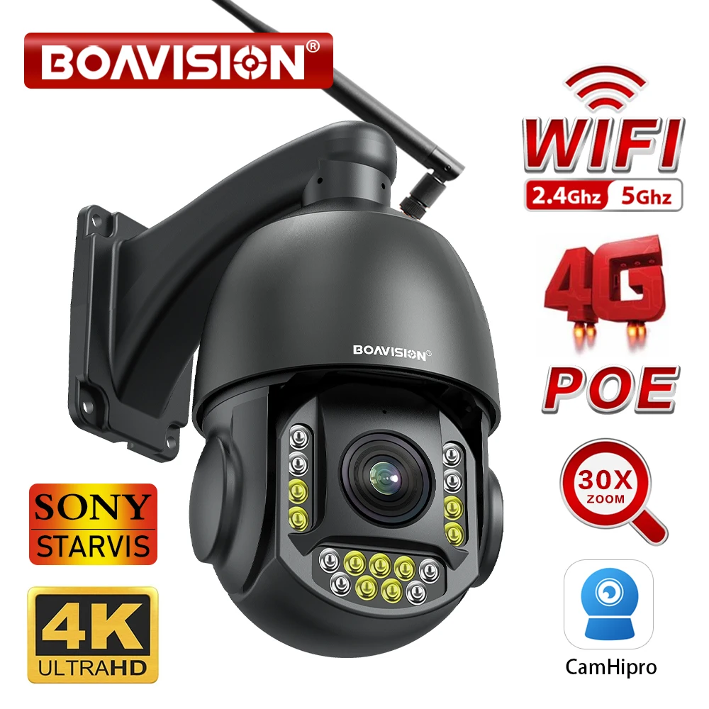 4K-8MP-Surveillance-Camera-WIFI-4G-SIM-Card-POE-30X-Zoom-PTZ-AI ...