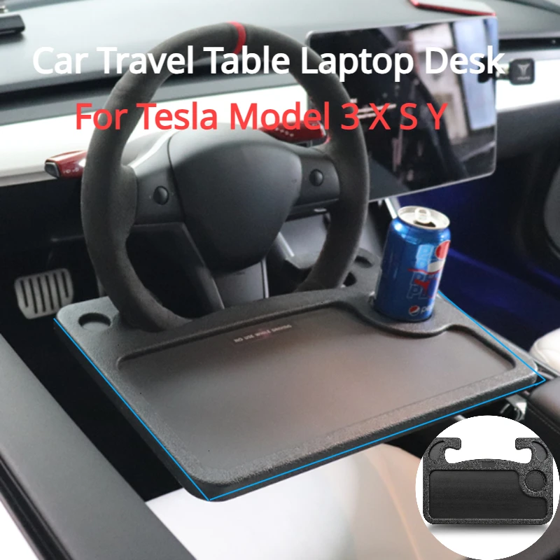 For-Tesla-Model-3-X-S-Y-Car-Travel-Laptop-Desk-Multifunctional-Steering ...