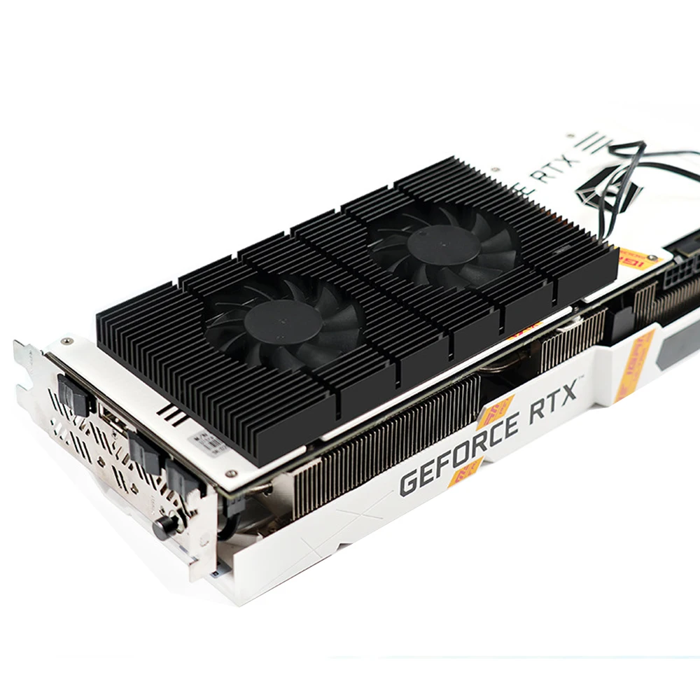 Graphics Card Backplane Radiator Dual Fan Graphics Card Companion Fan ...