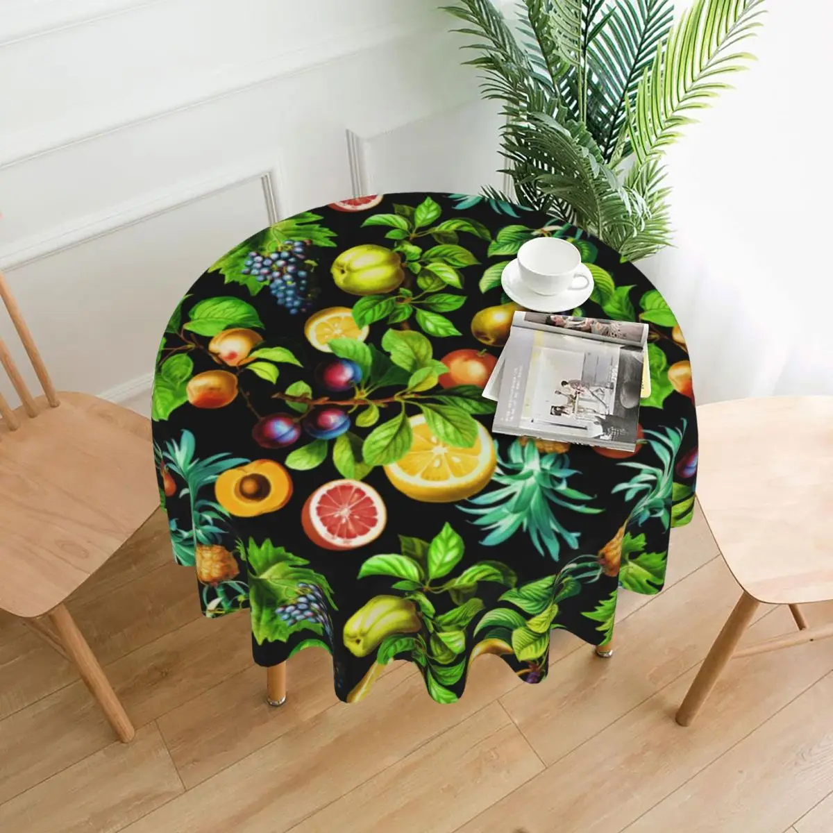 Tropical-Fruit-Tablecloth-Vegetarian-Lemon-Print-Beautiful-Custom-Table ...