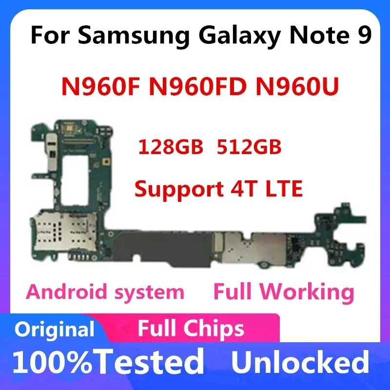 For Samsung Galaxy Note 9 N960F N960FD N960U Motherboard Unlocked Main ...