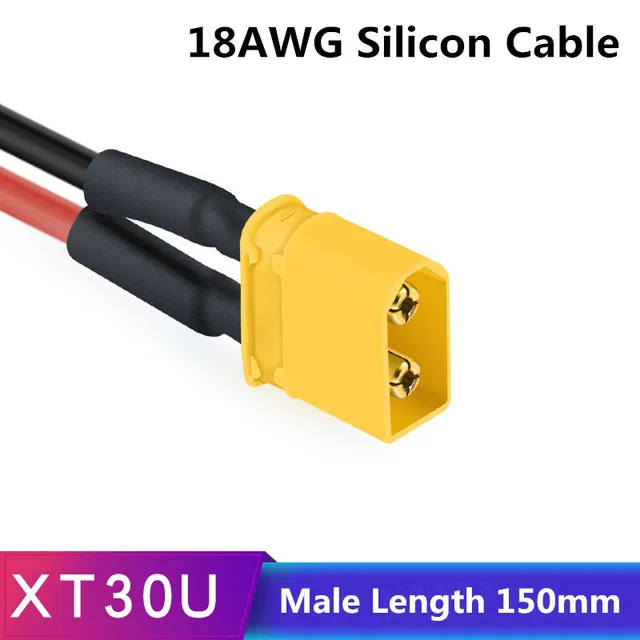 Amass XT60 Cable Connector Male Female XT60H Plug with Sheath Cover 14AWG 12AWG Silicon Wire ...
