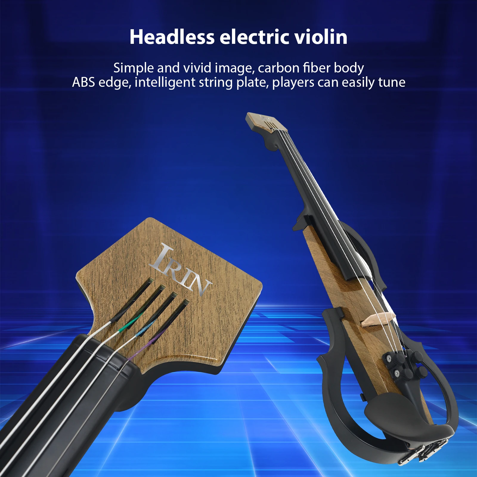 IRIN-4-4-Violin-Full-Size-Set-Carbon-Fiber-Professional-Silent-Electric ...