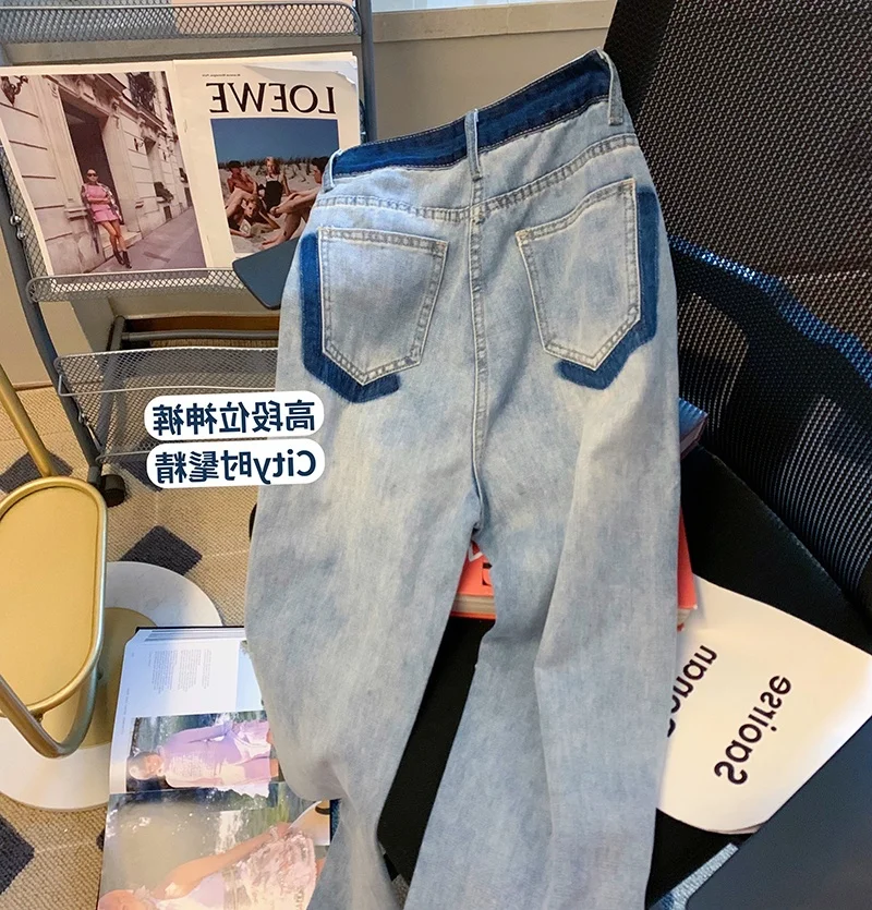 Clearance-Leak-Picking-Design-Sense-Jeans-Women-Straight-Spring-and ...
