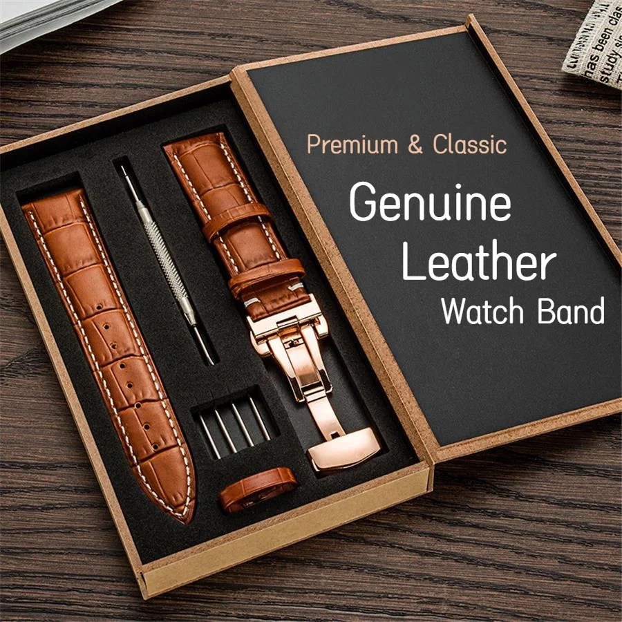 Premium-Genuine-Leather-Watch-Band-12-24mm-Classic-Leather-Wristband ...