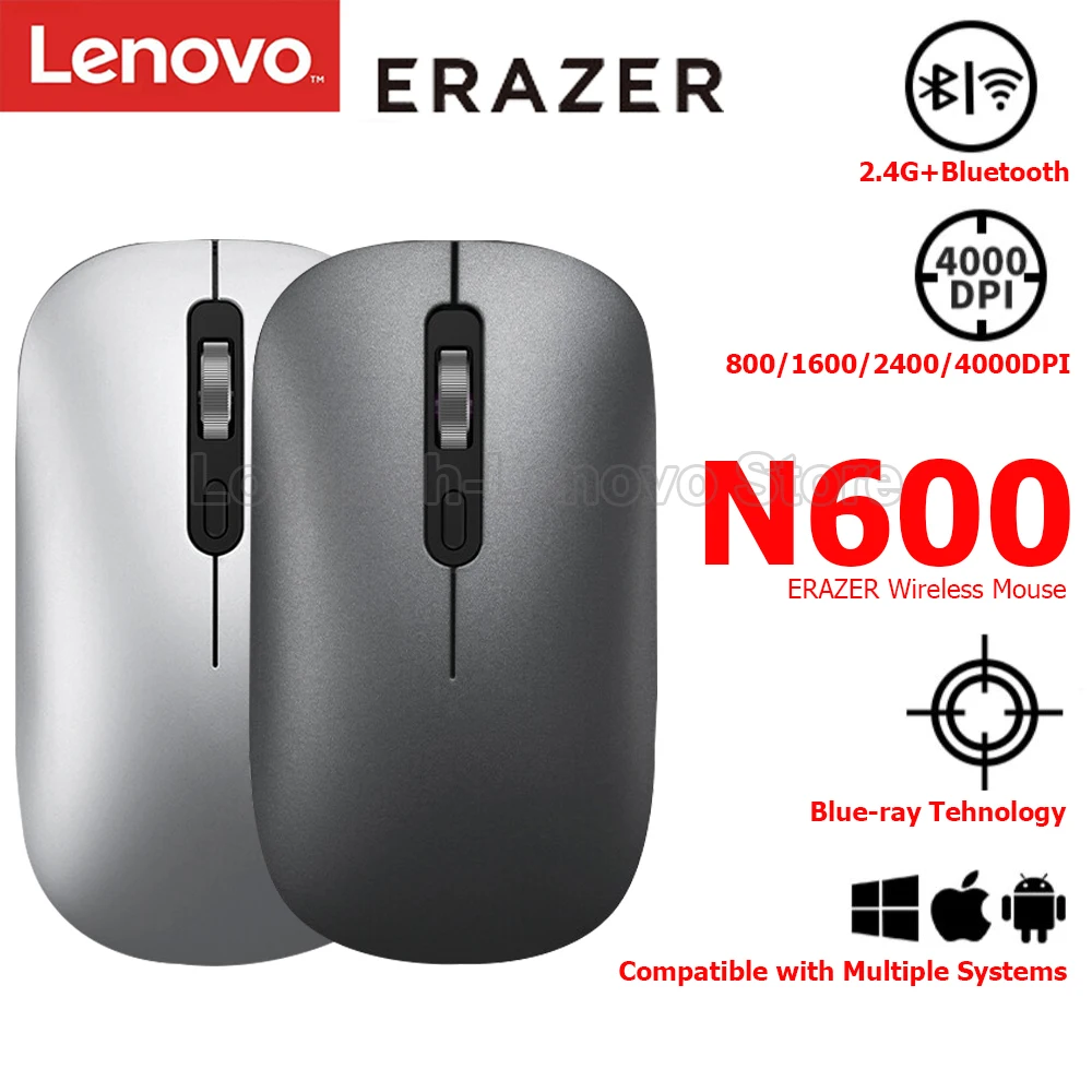 Lenovo-erazer-n600-mouse-sem-fio-com-bluetooth-3-0-5-0-800-1600-2400 ...