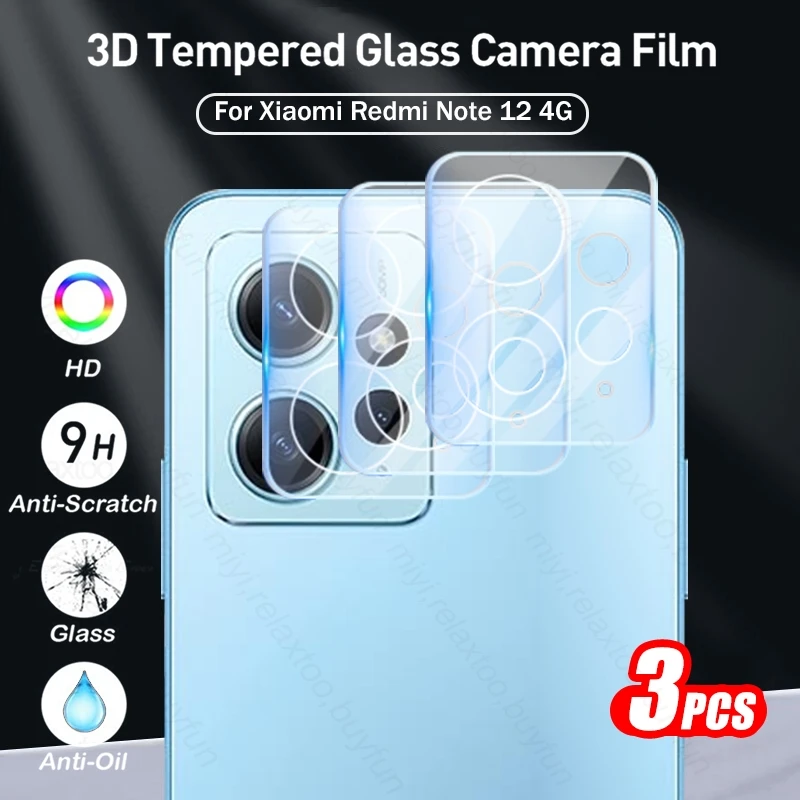 3PCS 3D Curved Camera Protective Glass For Xiaomi Redmy Note12 Redmi ...