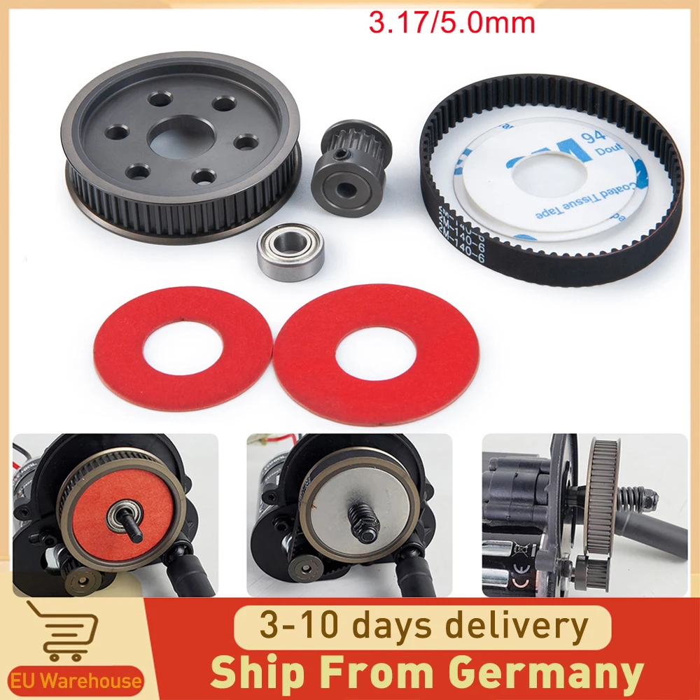 AXSPEED 3.17/5.0mm Belt Drive Transmission Gears System for 1/10 RC Car ...