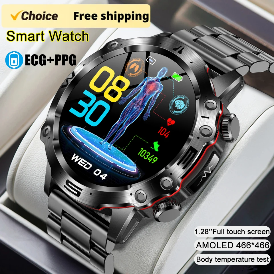 2024-ECG-PPG-Bluetooth-Call-Smart-Watch-Men-Laser-Health-Blood-Pressure ...