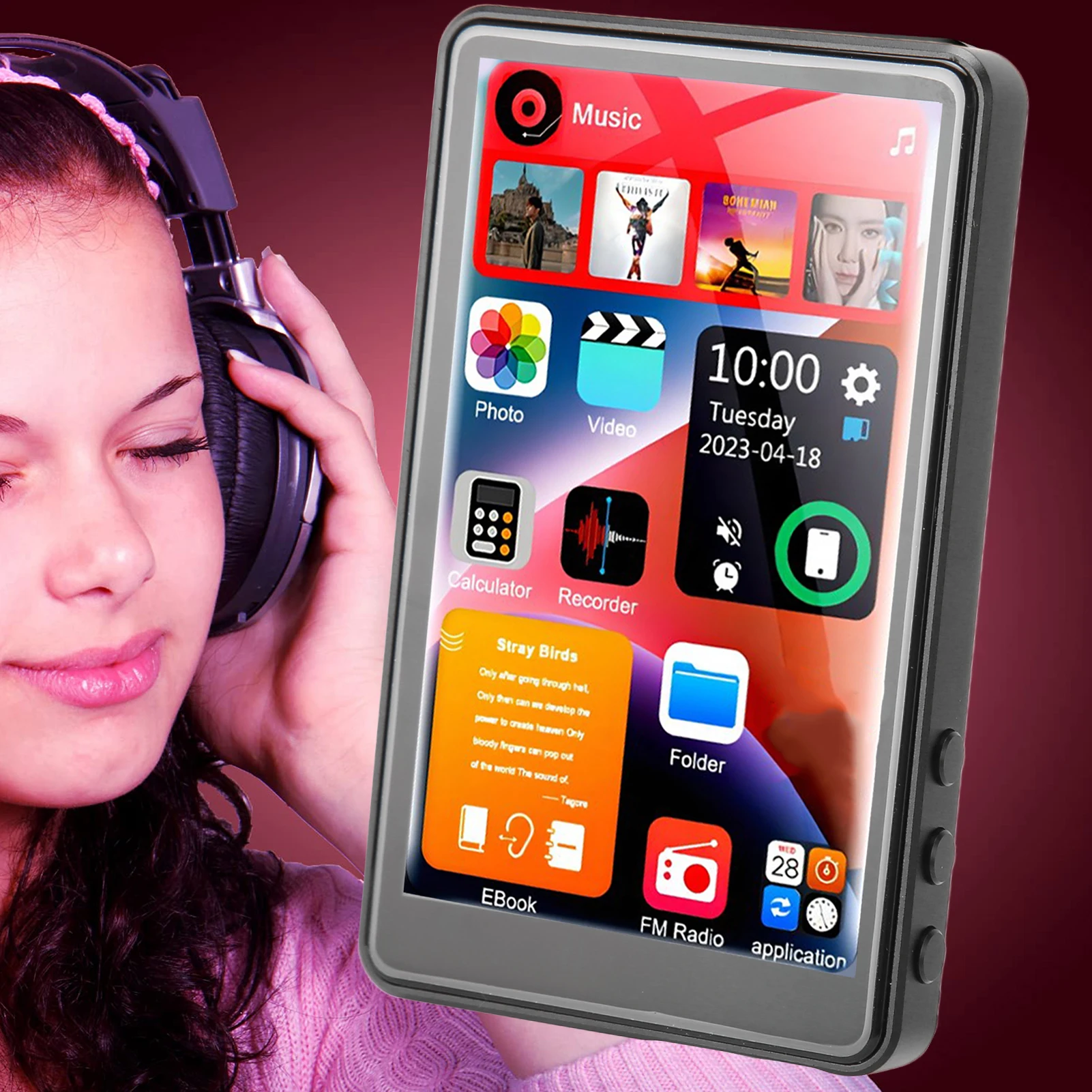 HD-Touch-Screen-Music-Player-Bluetooth-MP3-4-Polegada-4-Polegada-HD ...