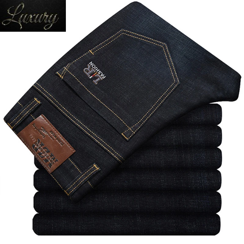 Jean-Classique-en-Denim-Noir-pour-Homme-Pantalon-FjBaggy-de-Styliste ...