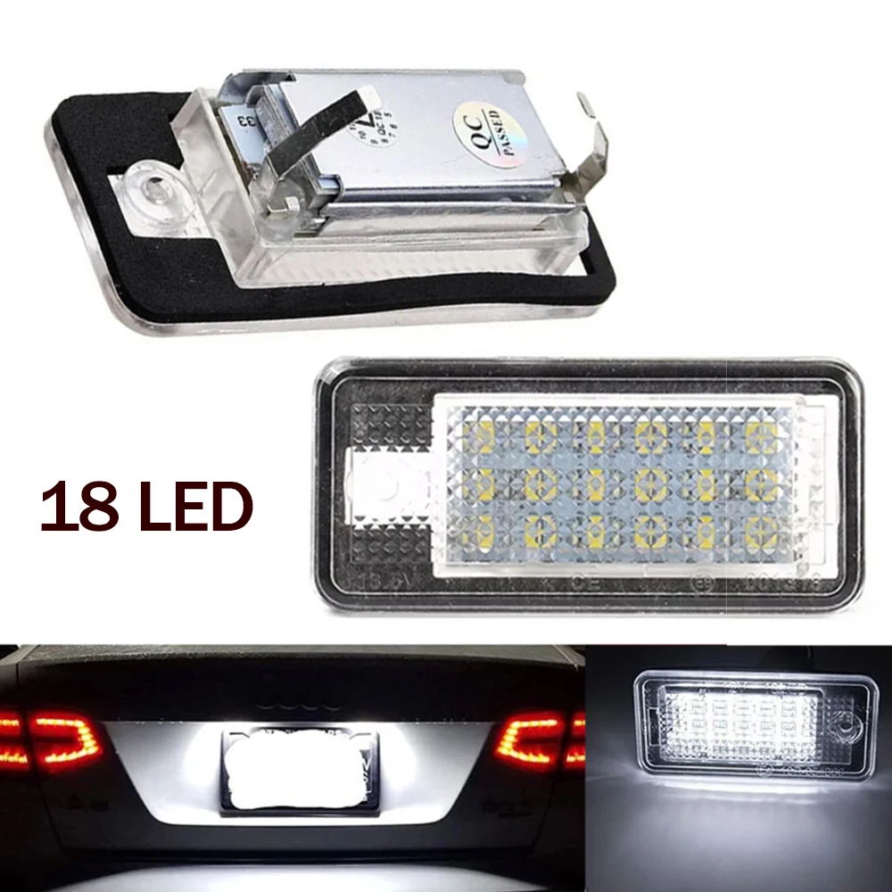 Car LED License Number Plate Light Lamp White for Audi A3 S3 8P A4 B6 ...