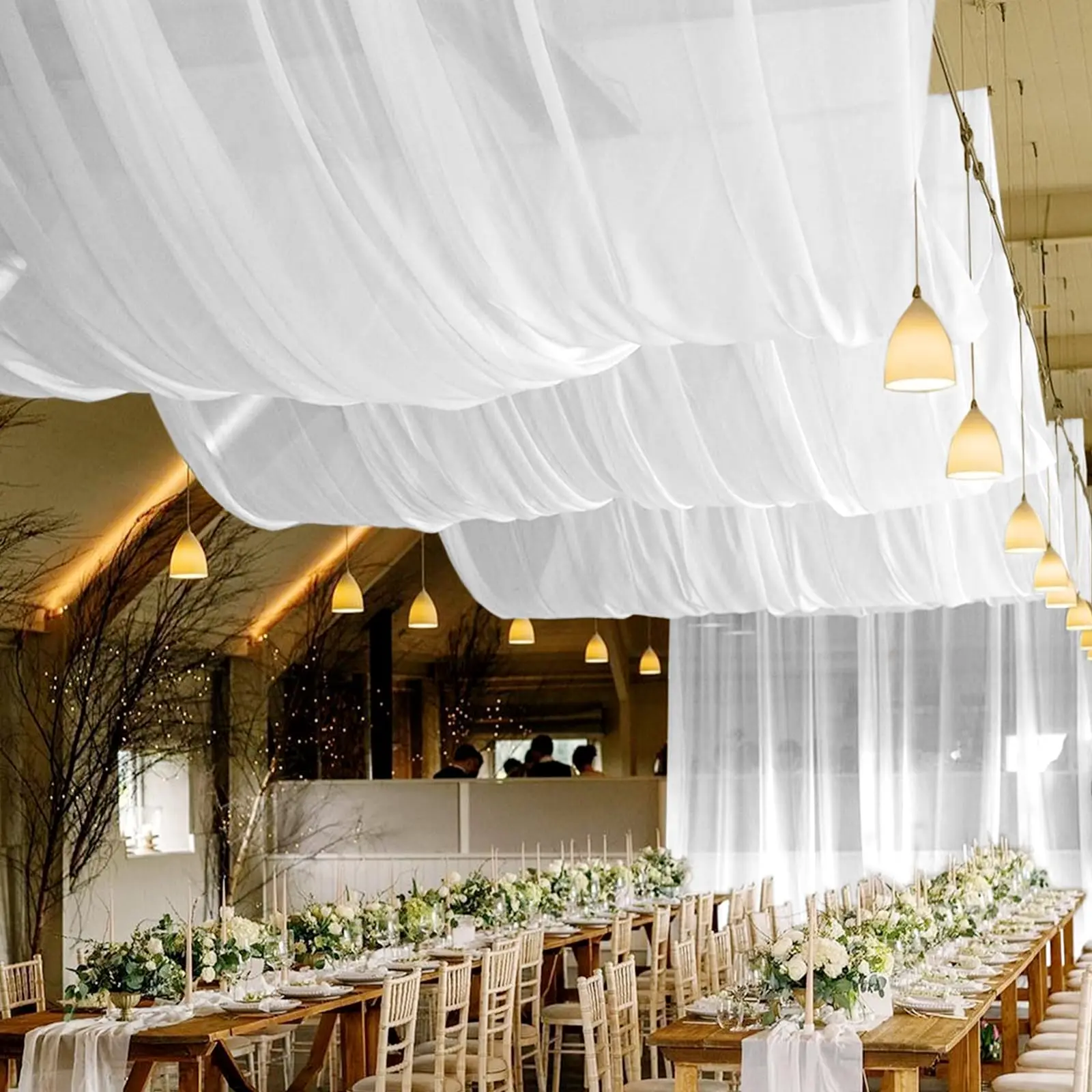 Ceiling-Drapes-Wedding-Arch-Draping-Fabric-Sheer-Curtains-Voile-Drapery ...