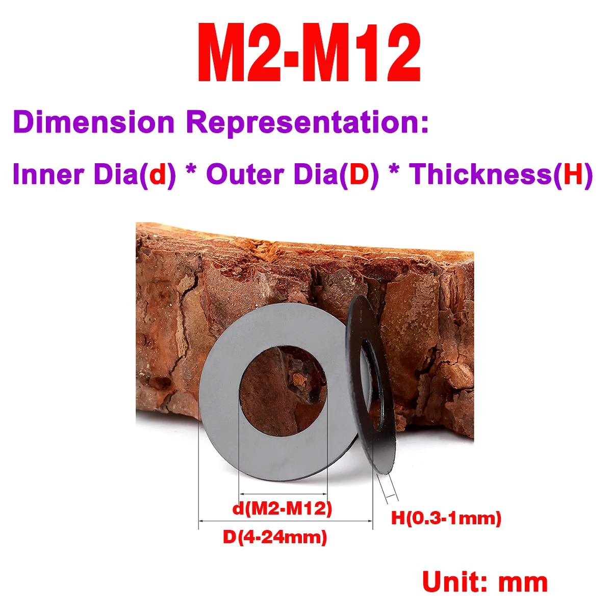 Black Graphite Nylon Insulated Wear-Resistant Flat Washer / Ultra-Thin ...