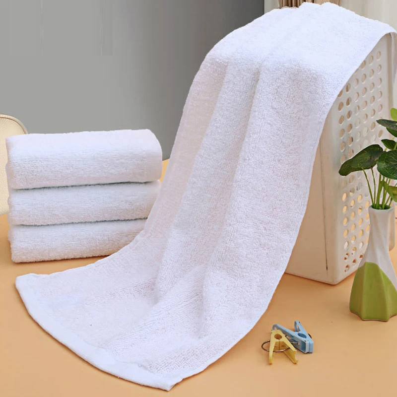 White-Soft-cotton-Fabric-Face-Towel-Hotel-Bath-Towel-Wash-Cloths-Hand ...
