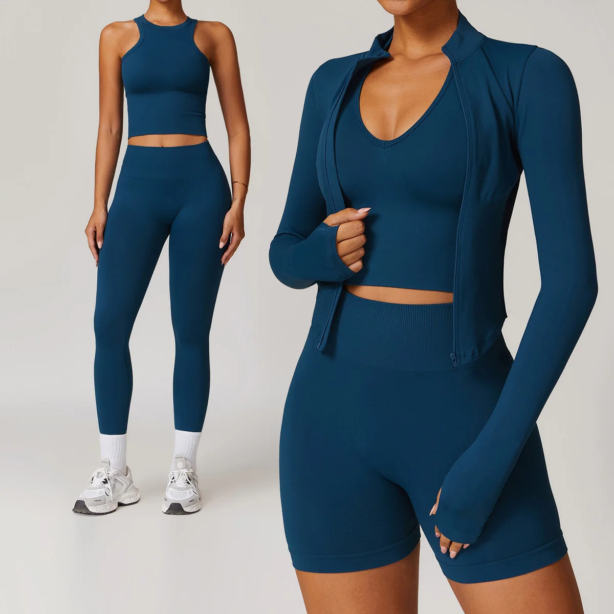 Nouveaux vêtements de sport ensemble de vêtements de Yoga haut à ...