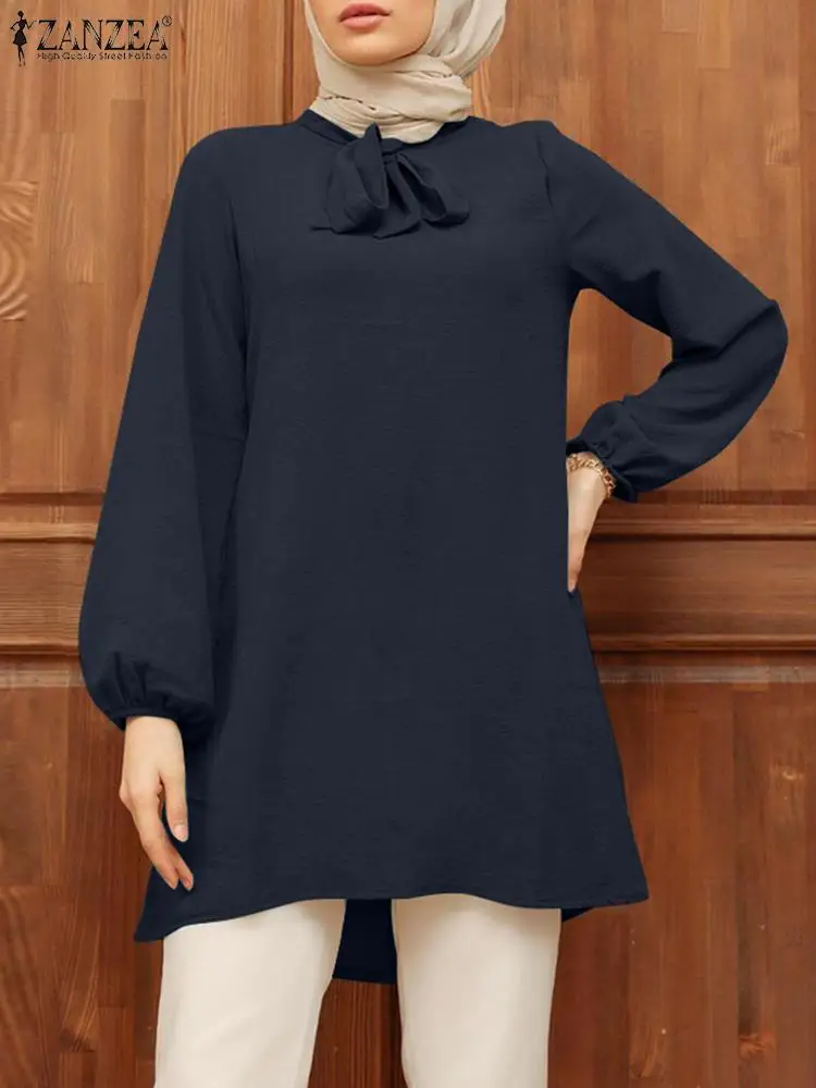 ZANZEA-Fashion-Marocain-Dubai-Turkey-Blouse-Women-Long-Sleeve-Lace-Up ...
