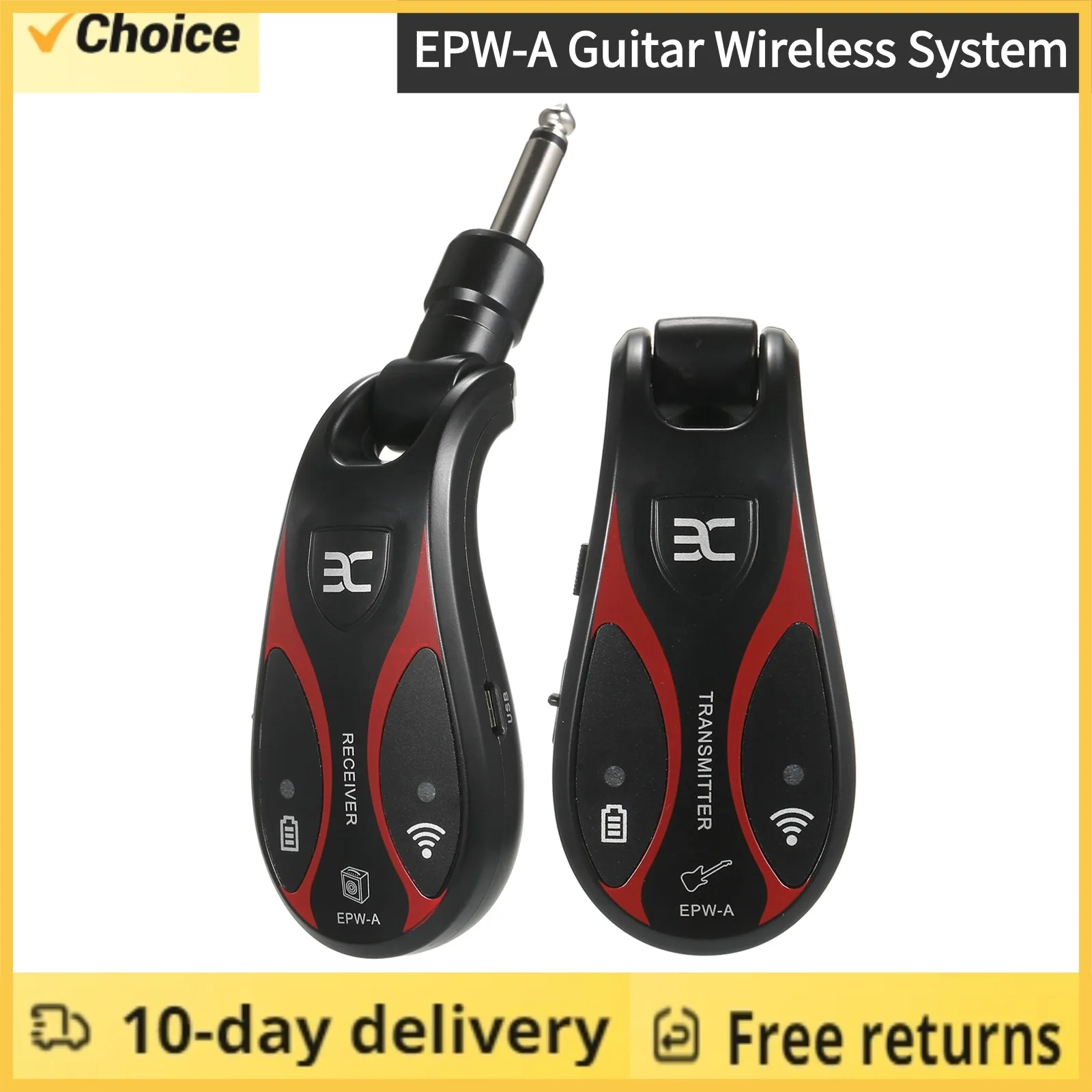 ENO-EPW-A-Guitar-Wireless-System-Audio-Transmitter-and-Receiver-UHF-6 ...