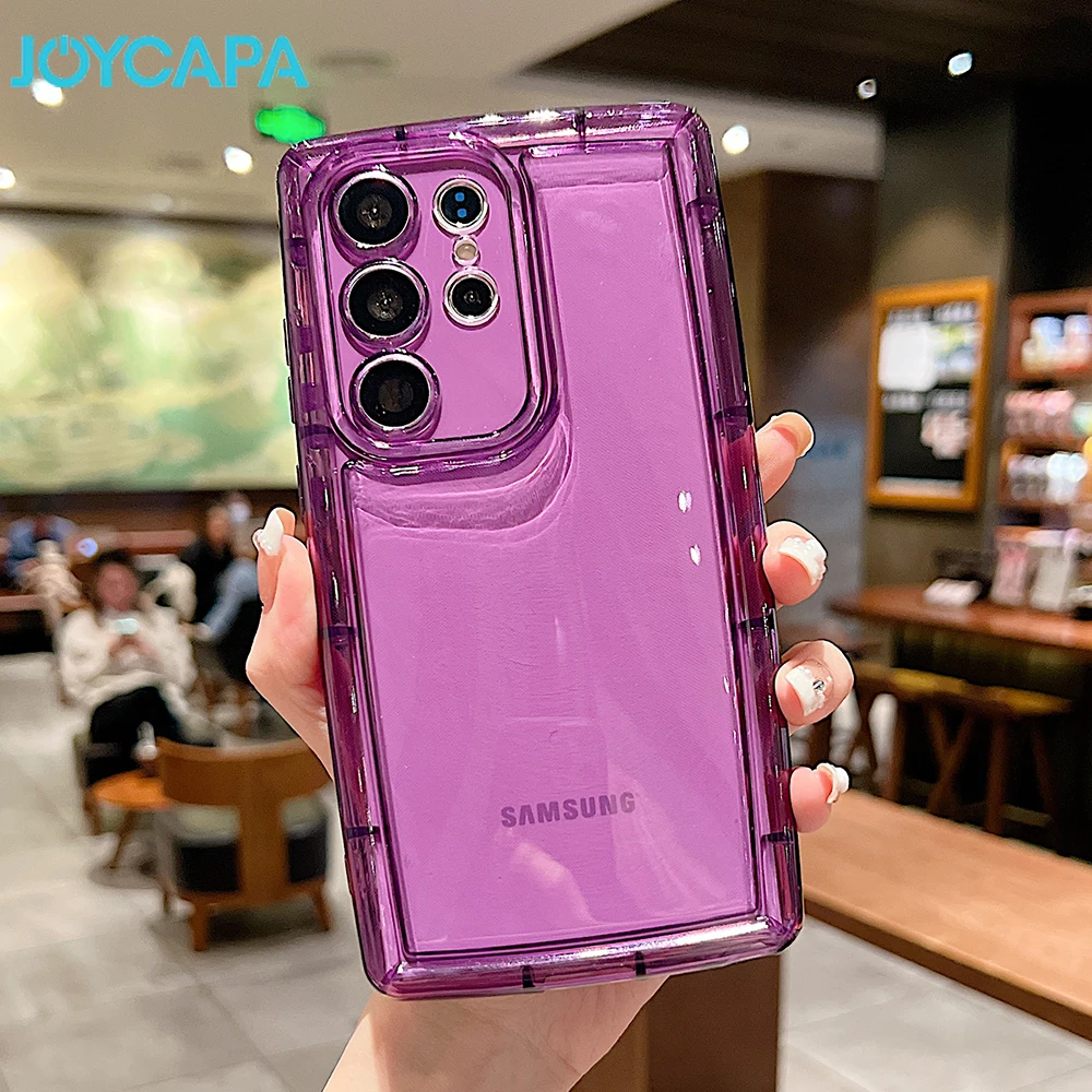 Oval-Soap-Airbag-Bumper-Case-For-Samsung-S24-S23-S22-S21-Plus-Ultra-A54 ...