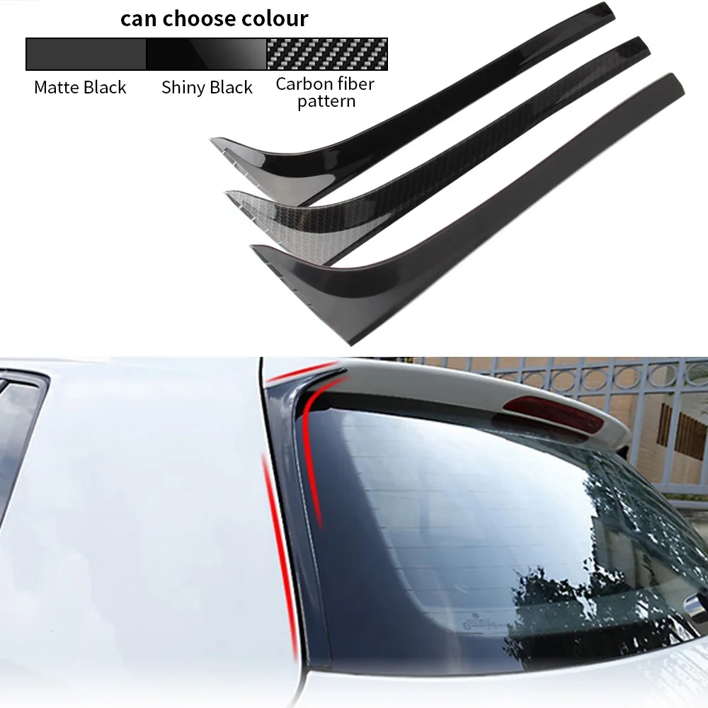 2PCS-ABS-Car-Rear-Window-Side-Spoiler-Wing-Sticker-Trunk-Spoiler-Side ...