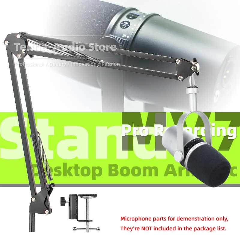 Tabletop Clamp Suspension Boom Arm For SHURE MV7 MV7x MV 7 x Microphone ...