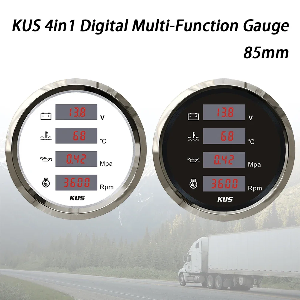 KUS-Car-Boat-Universal-Digital-85mm-8000RPM-Rev-Counter-9-32V-Voltage ...