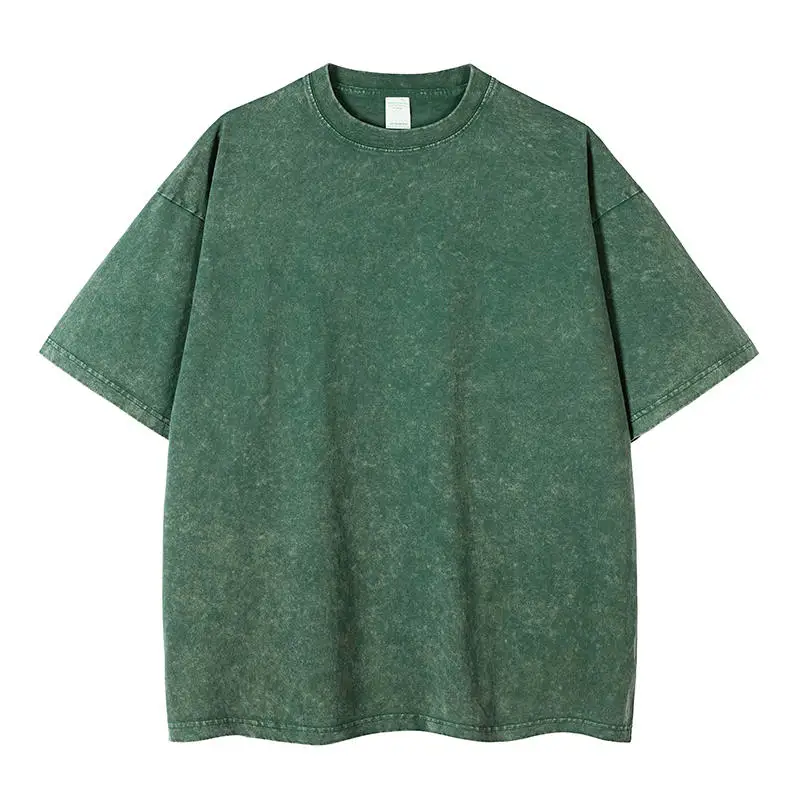 260g-Mens-100-Thicker-Cotton-Retro-Washed-T-shirts-Premium-Fashion-Hip ...