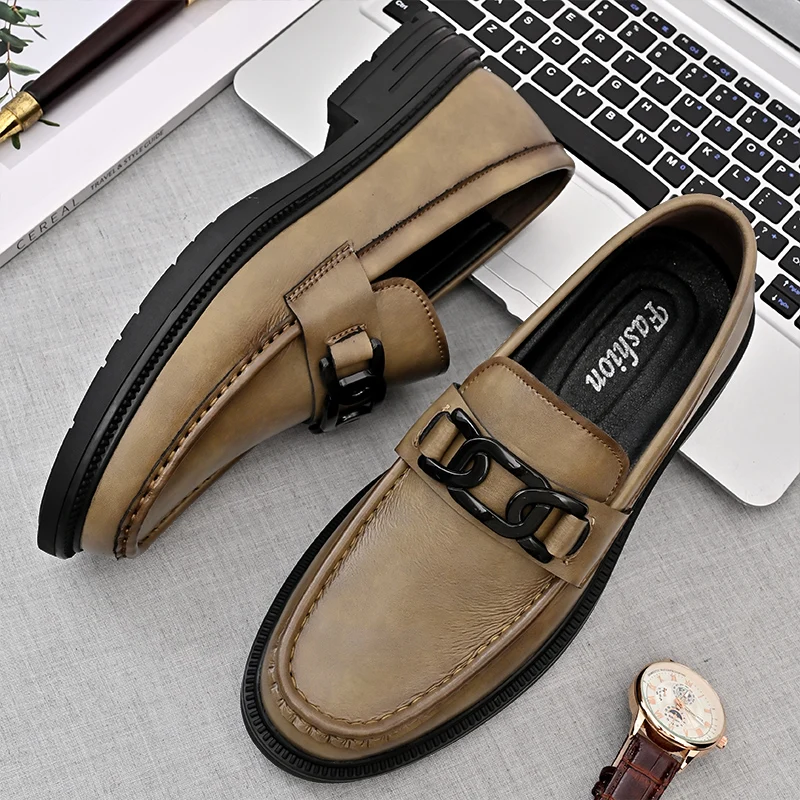 Sapatos-formais-de-fundo-grosso-masculino-mocassins-Oxford-mocassins-de ...