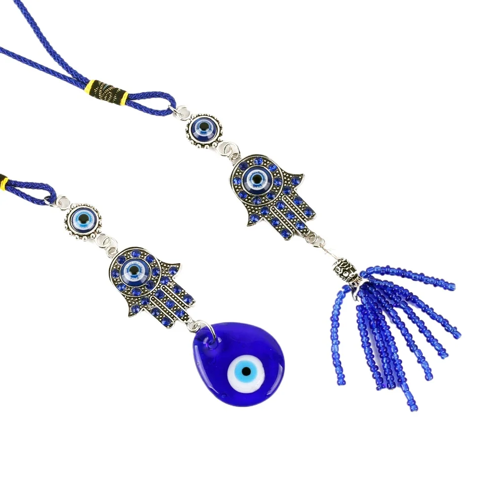 Blue-Turkish-Eye-Fatima-Hand-Lucky-Evil-Pendant-Tassel-Eye-Accessories ...