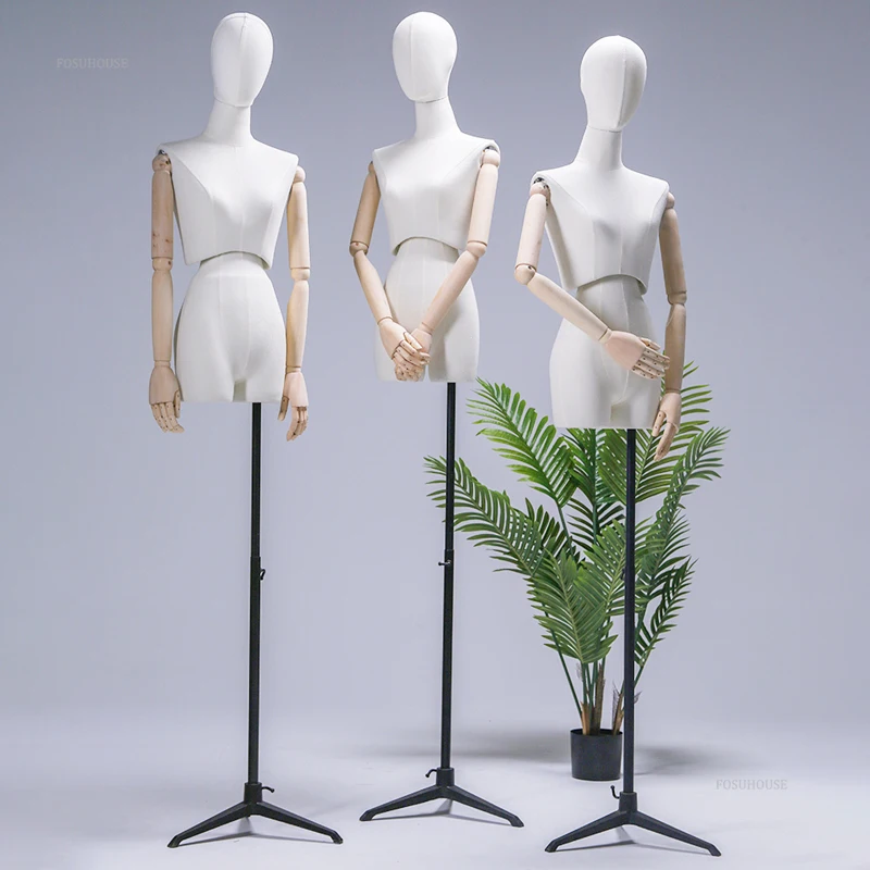 Fashion-Clothing-Store-Mannequin-Can-Lifting-Female-Model-Display-Stand ...