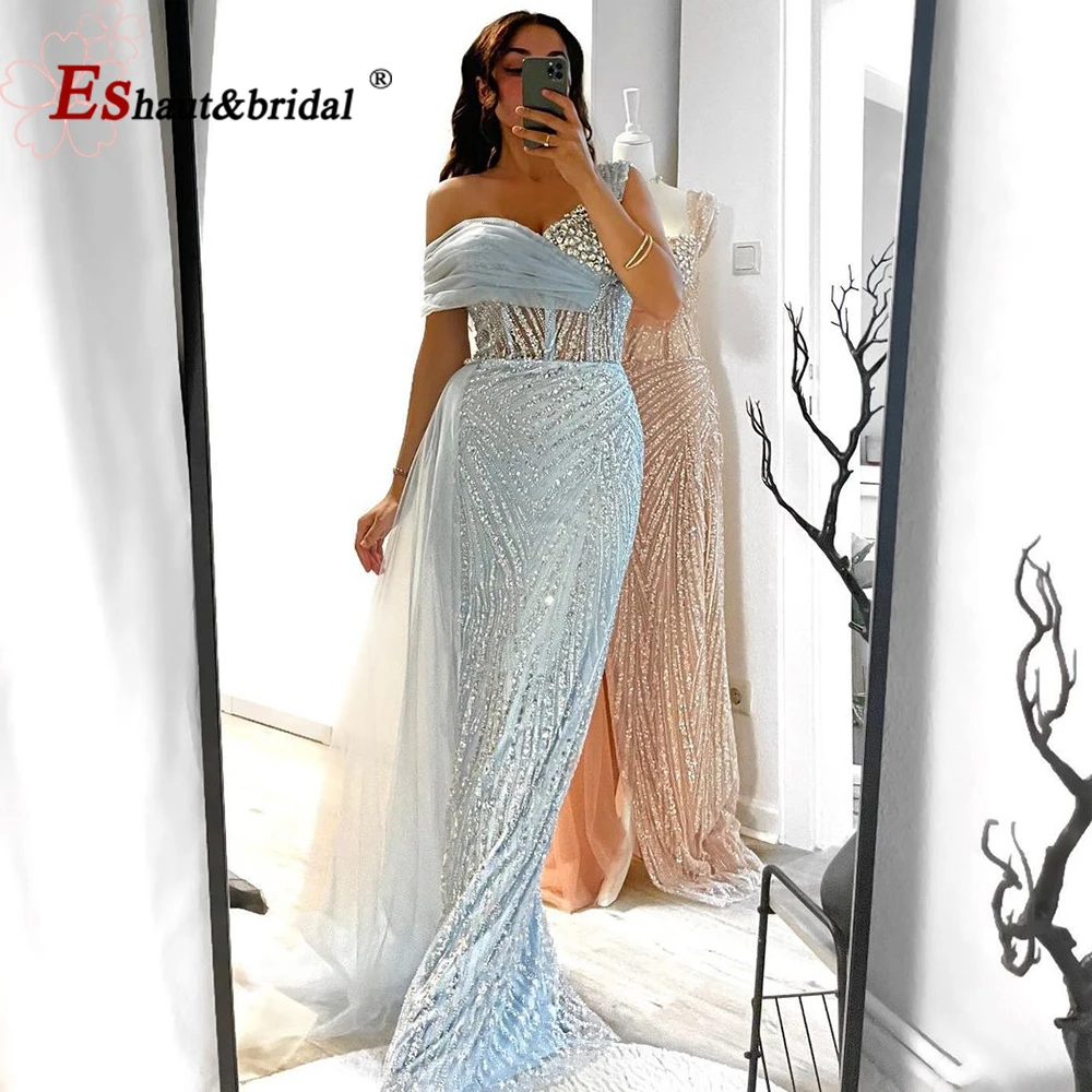 Elegant-Dubai-Mermaid-Evening-Dress-for-Women-2024-Luxury-One-Shoulder ...