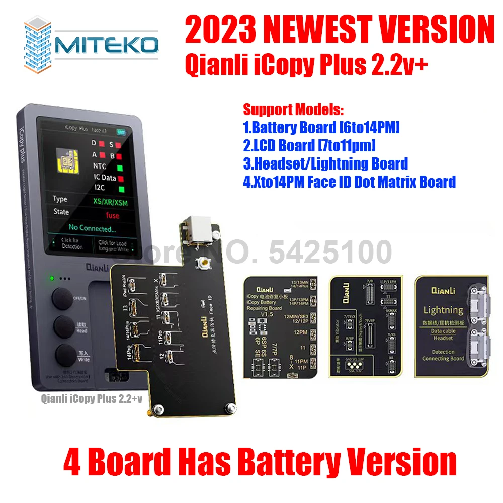Qianli iCopy Plus 2.2v + with Battery Testing Board for 7 8 8P X XR XS ...