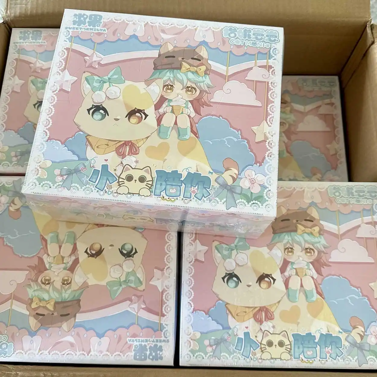 Original Cat Moni Kitten Accompanying You Series Blind Box Anime Figure ...