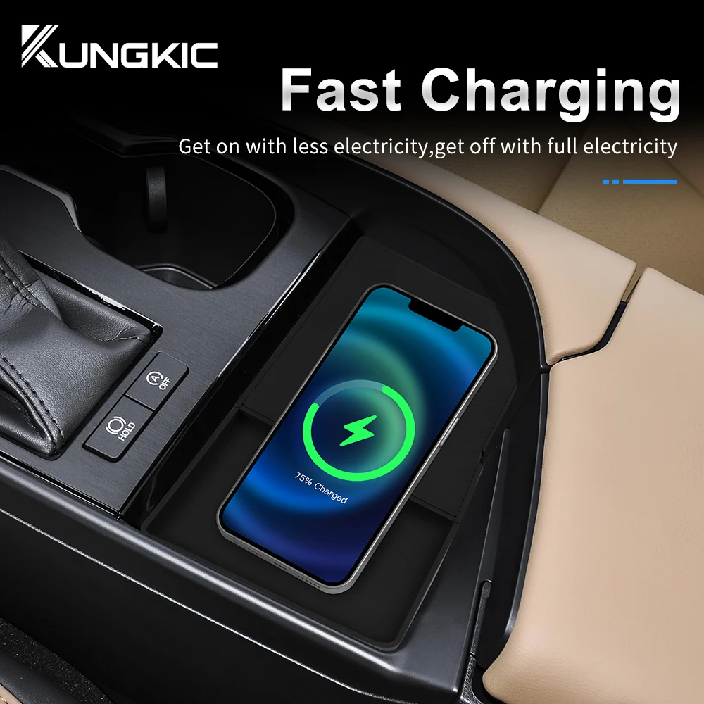 15W Car Wireless Charger For Lexus ES 2022 2023 2024 PVC Mobile Phone ...