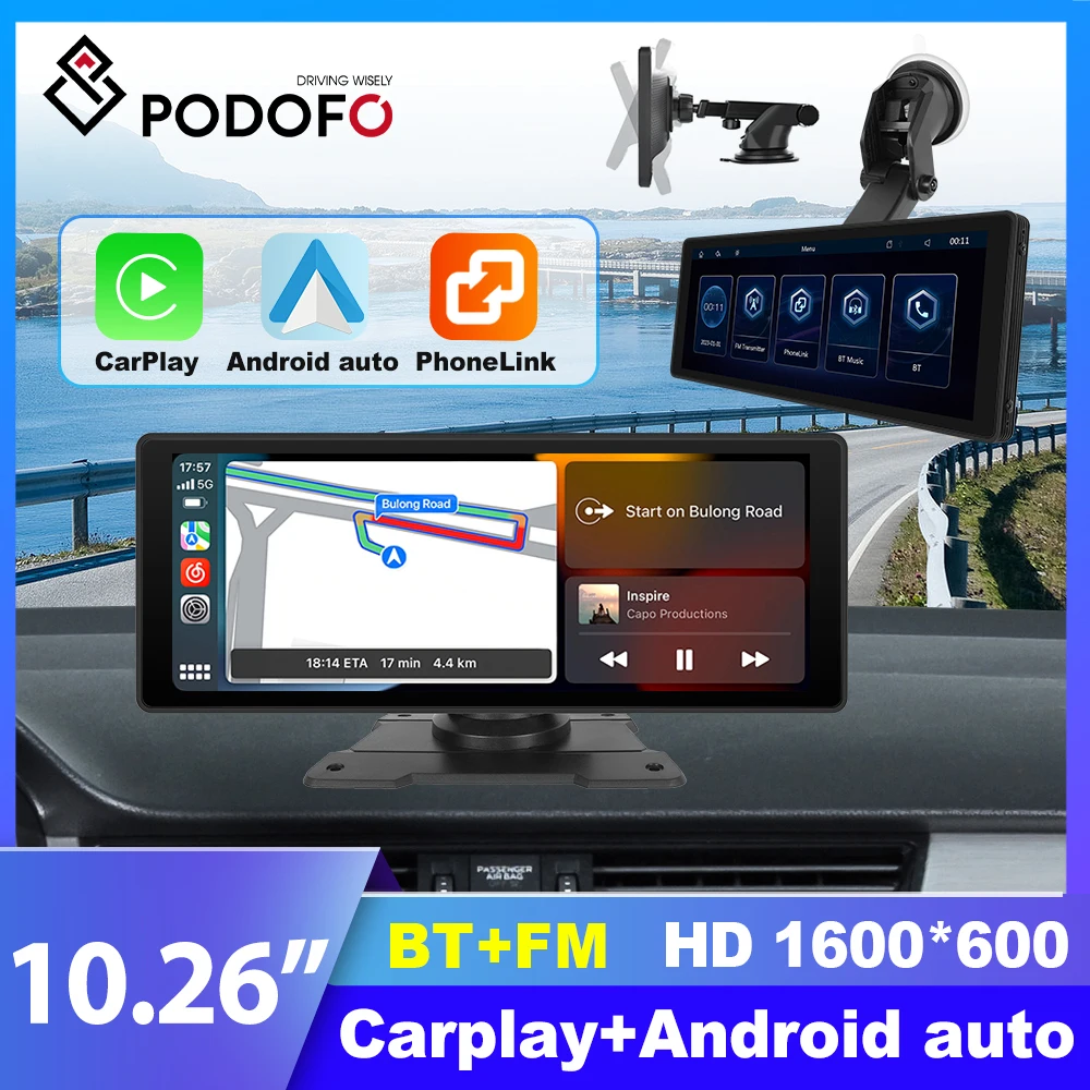 Podofo-Monitor-inal-mbrico-para-coche-reproductor-inteligente-port-til ...