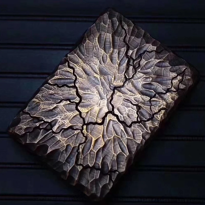 EDC Brass Square Box Large Hinge Thick Shell Windproof Gift Hiking ...