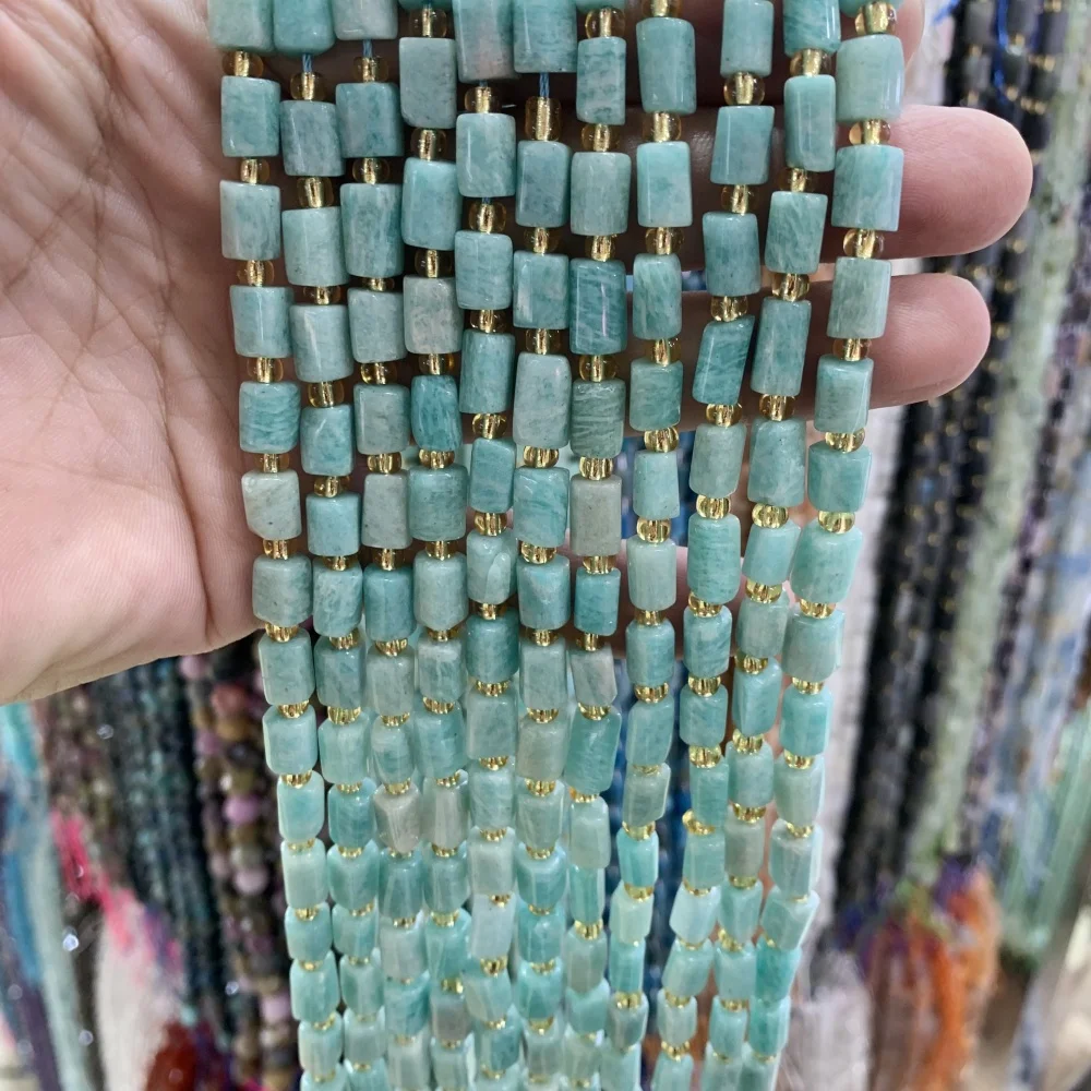 Natural-Stone-Argentina-Blue-Calcite-Selenite-Column-Tube-Space-Beads ...