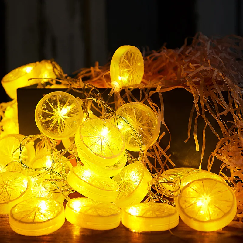 LED-Lemon-Garland-Orange-Slices-String-Light-Yard-Wedding-Home-Party ...
