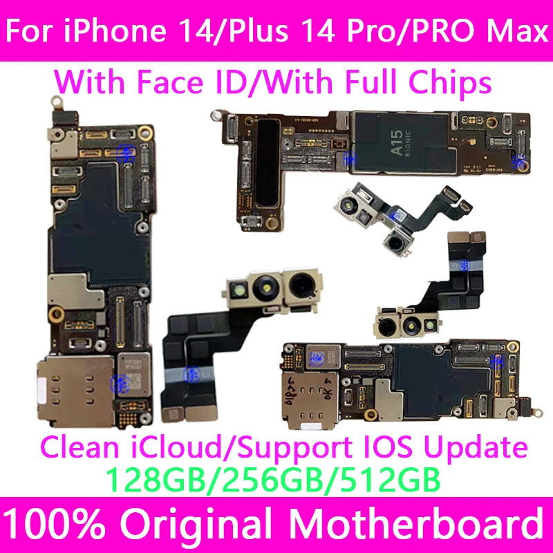 Original For iPhone 14/14Pro/14Pro Max Motherboard with Face ID ...
