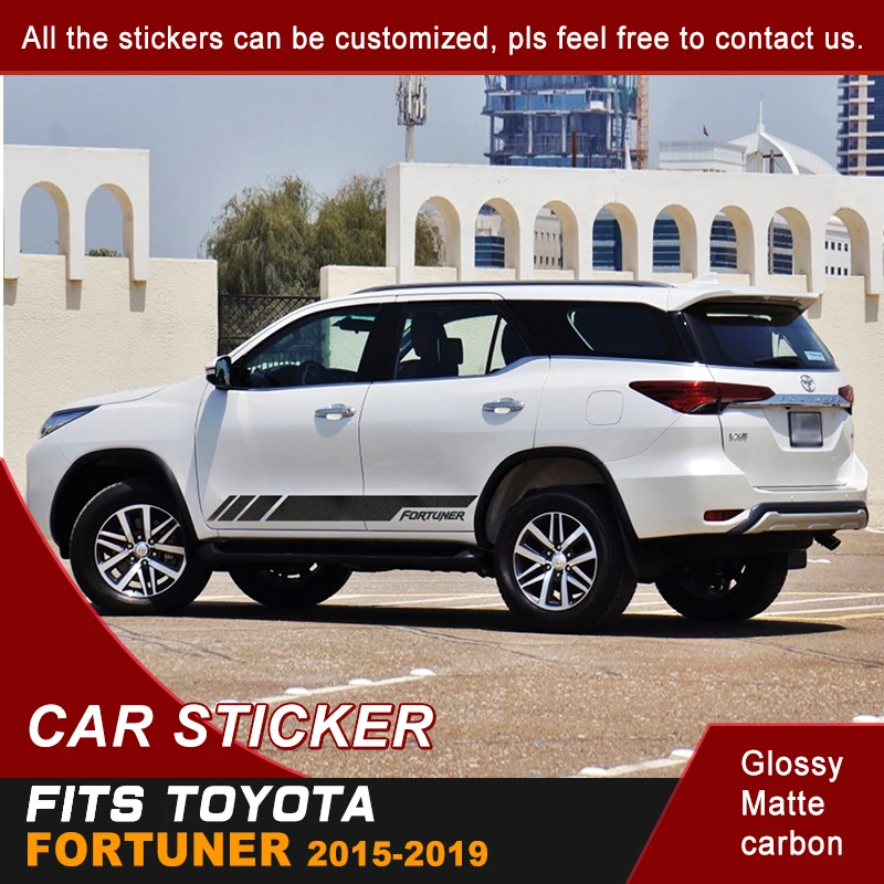 For Toyota Fortuner 2015 2016 2017 2018 2019 Car Stickers Side Door ...