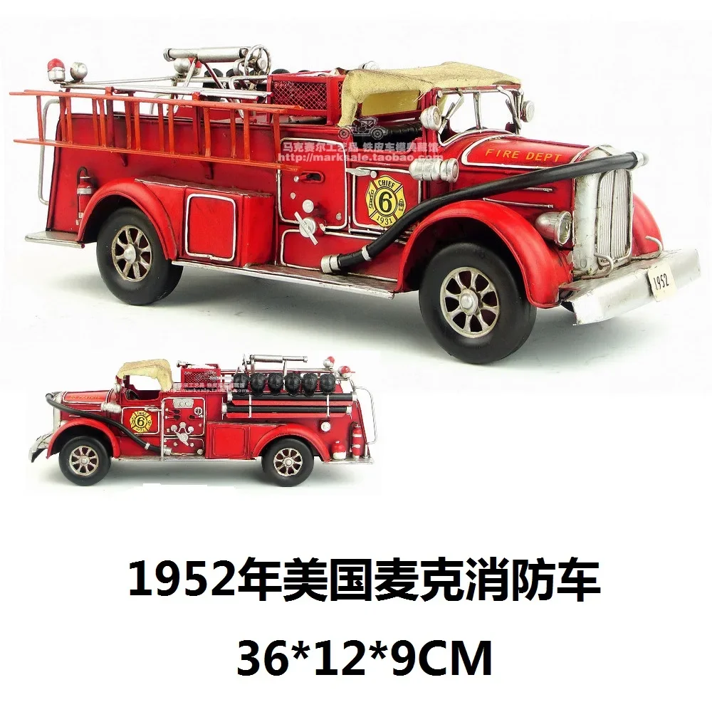High-Quality-Retro-Mike-Fire-Engine-1952-Model-Creative-Mini-Iron-Craft ...