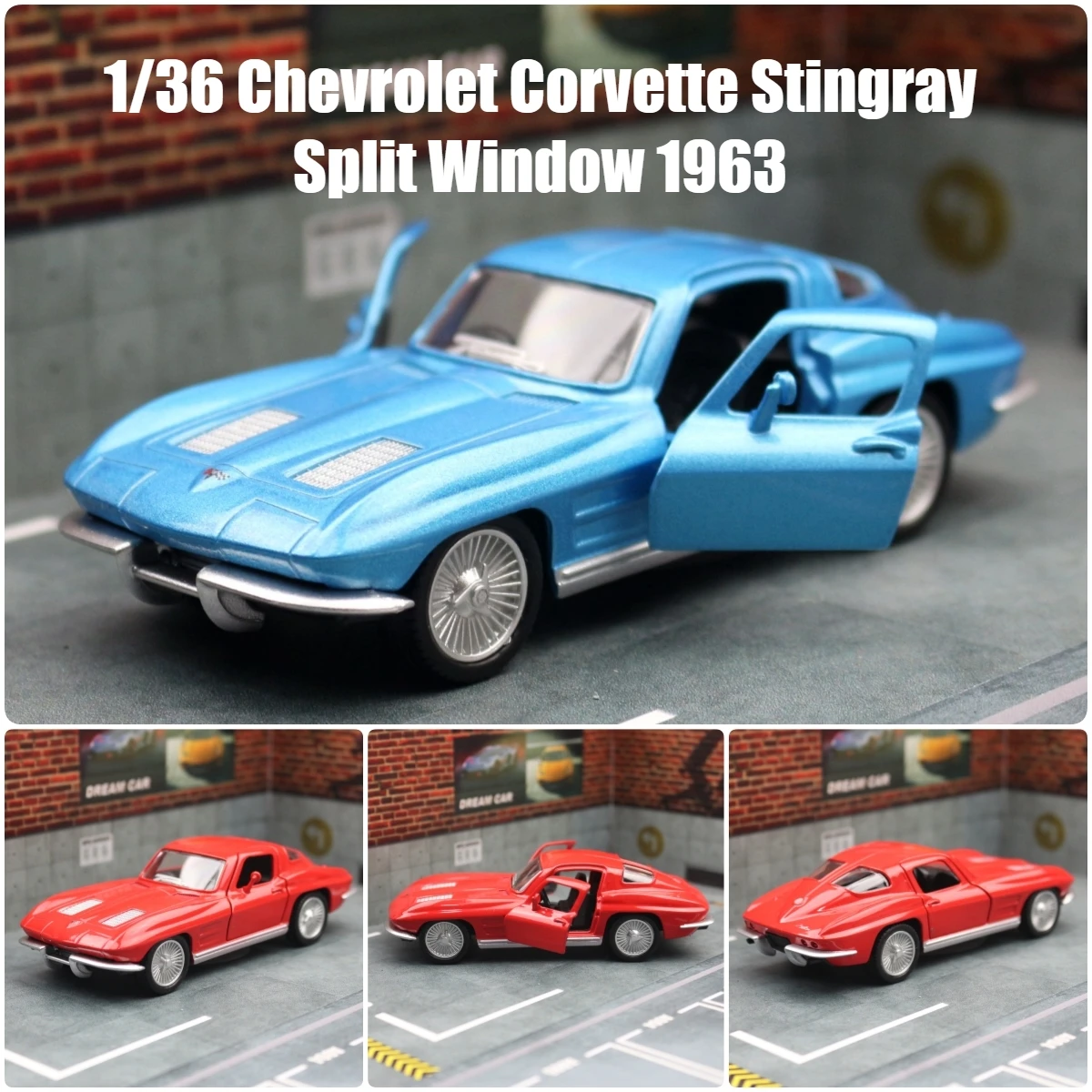 1-36-Chevrolet-Corvette-Stingray-1963-Toy-Car-Model-For-Children-RMZ ...