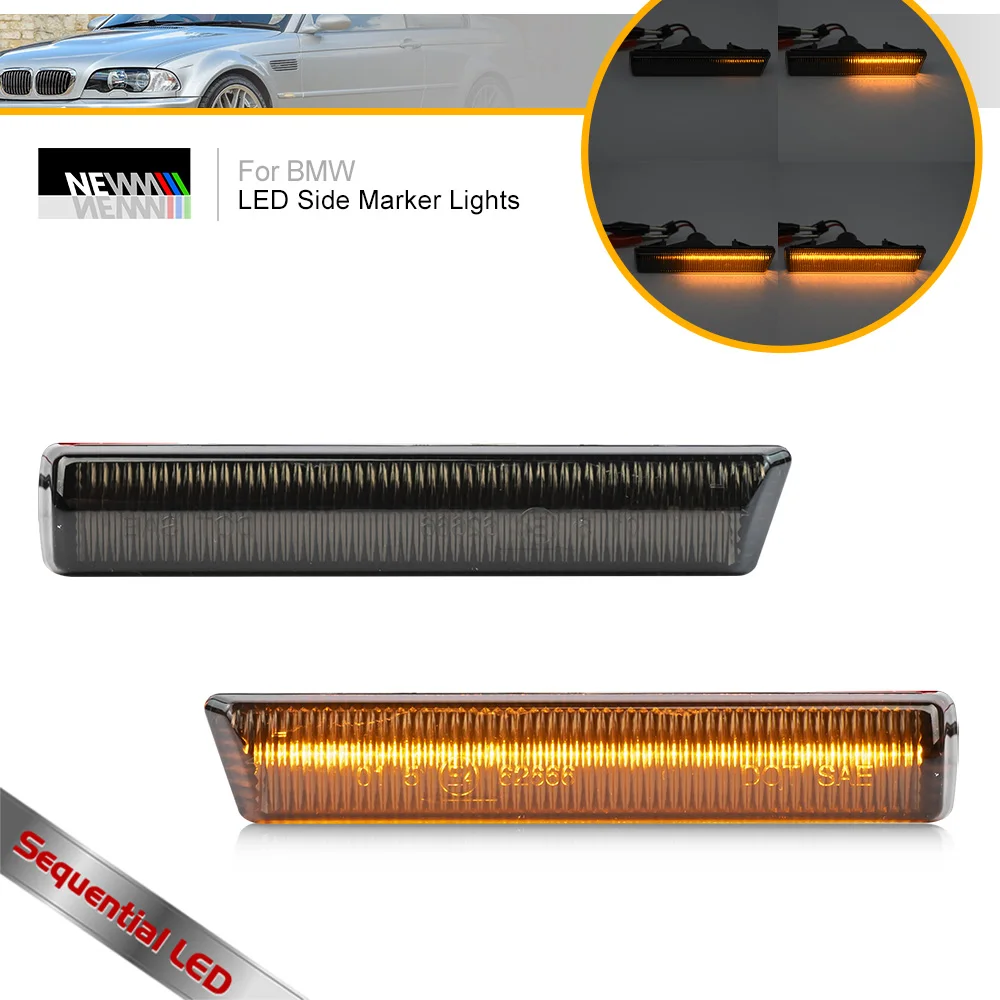 For BMW 3 Series E46 M3 7 Series E38 2001 2006 Smoked Dynamic Canbus ...