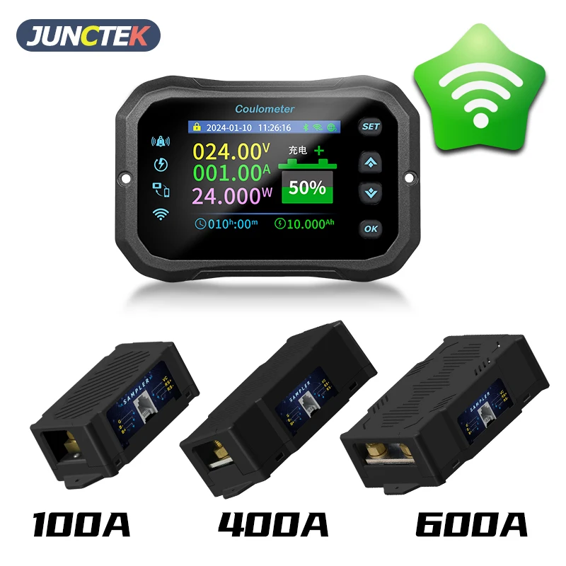 2024-New-WiFi-Coulomb-Meter-KM140F-Power-Volt-Ammeter-lithium-Lead-acid-Battery-Capacity ...